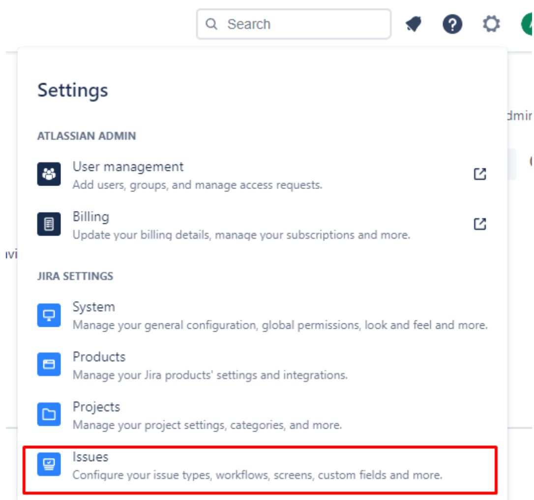 Issues Field Configuration